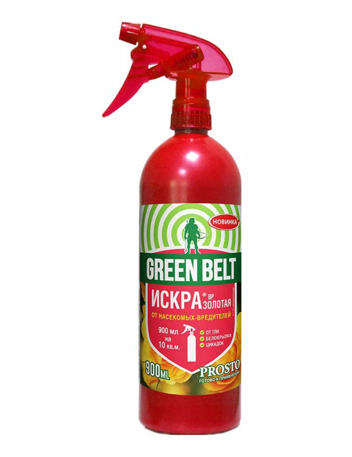 Средство для защиты цветочных и декоративных растений Green Belt Prosto искра золотая 900 мл