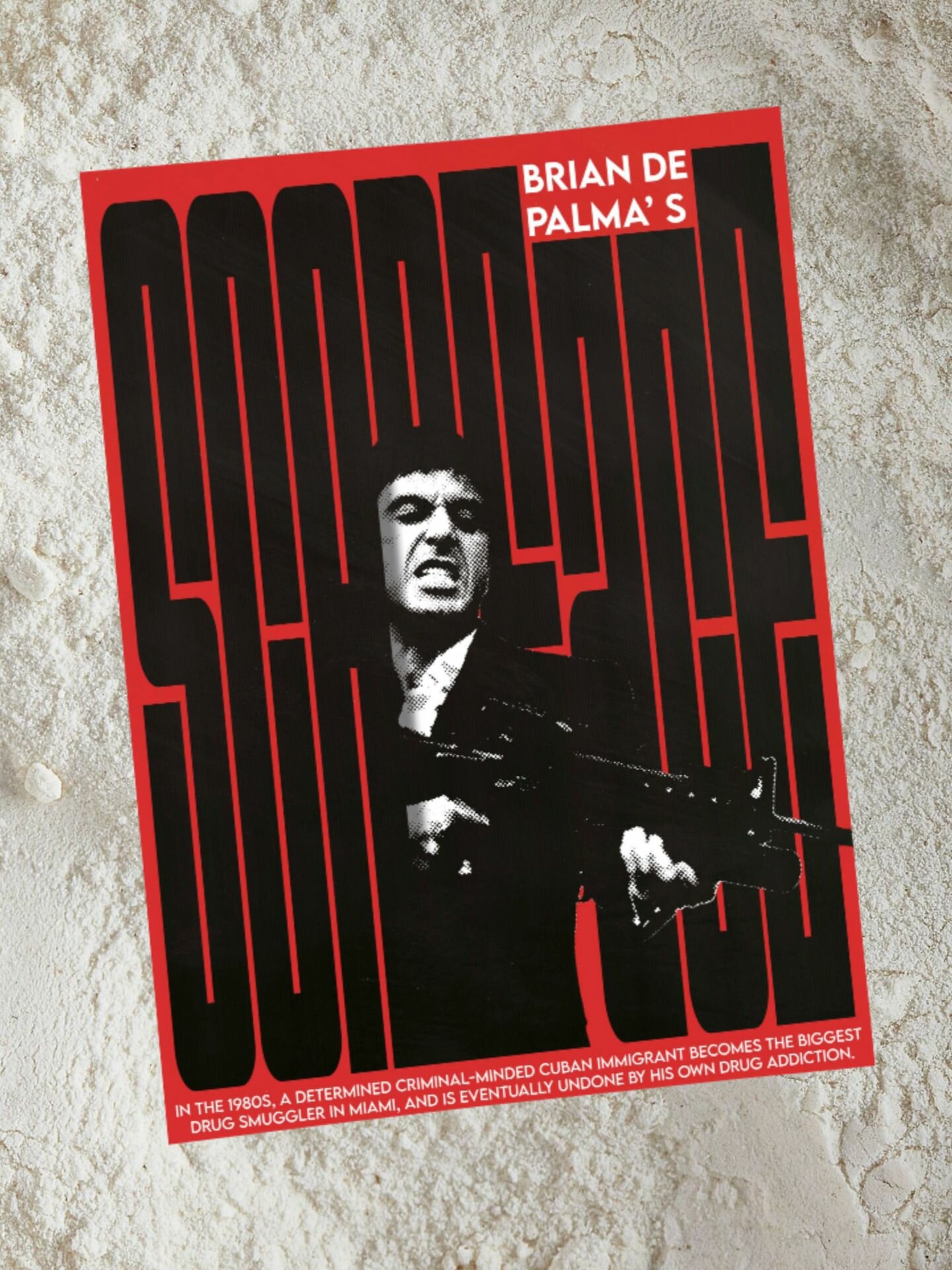 Постер pinterest "Лицо со шрамом", 29.7х42см, А3, глянцевый