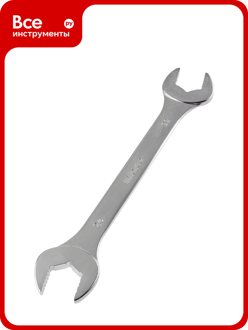 Рожковый ключ Inforce 22x24мм, Сталь Cr-V 06-05-65 прочной конструкции
