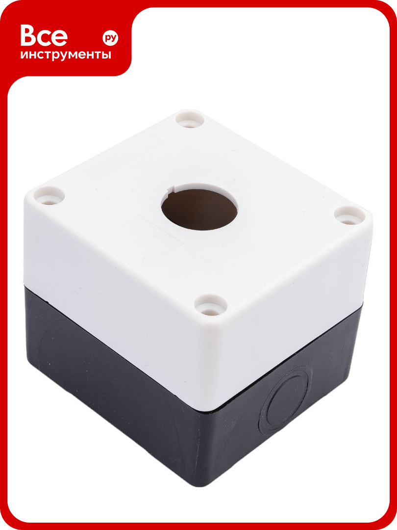 Кнопочный корпус EKF 1 кнопка КП101 пластиковый белый cpb-101-w, диаметром 22
