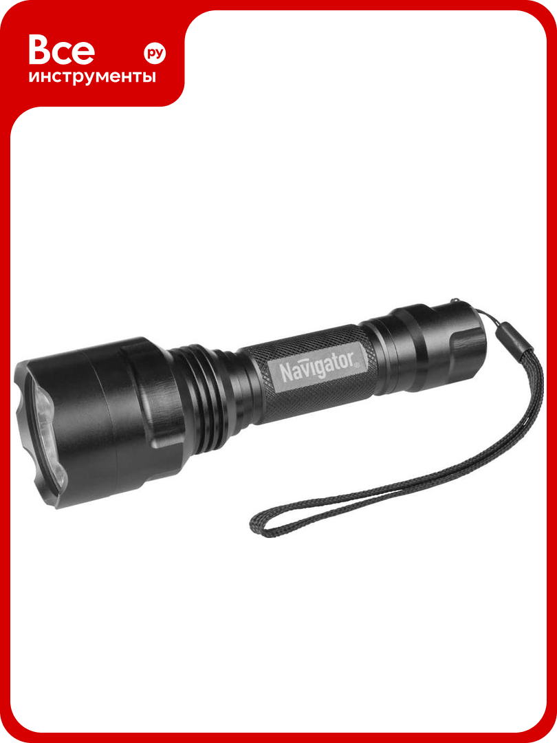 Фонарь, Navigator, Navigator, NPT-P03-18650, алюминий, профессиональный, 1 CREE LEDx10Вт, аккумулятор 3.7В, 2А
