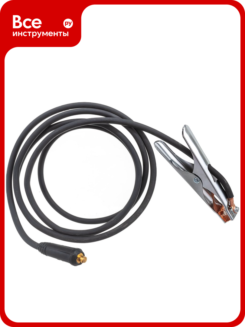 Зажим массы с кабелем в сборе КГ16 (3 м; 300 А; DX25; сечение 16 мм²; медь) Gigant G-813