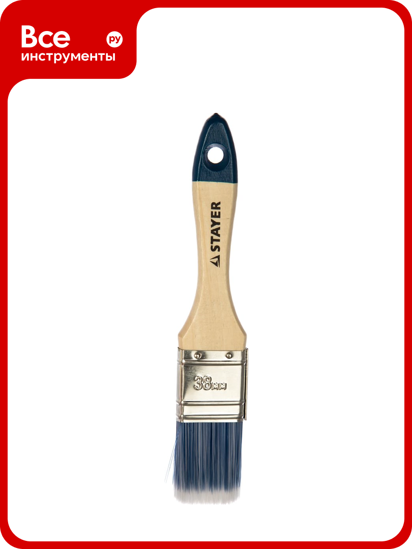 Плоская кисть 38 мм STAYER AQUA-STANDARD 01032-038