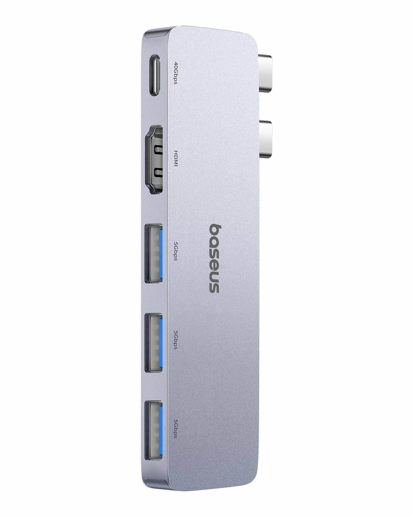 Переходник адаптер Baseus UltraJoy Series 5-Port HUB, PD100W, USB-C, HDMI, USB3.0*3 (B00052801811-04)