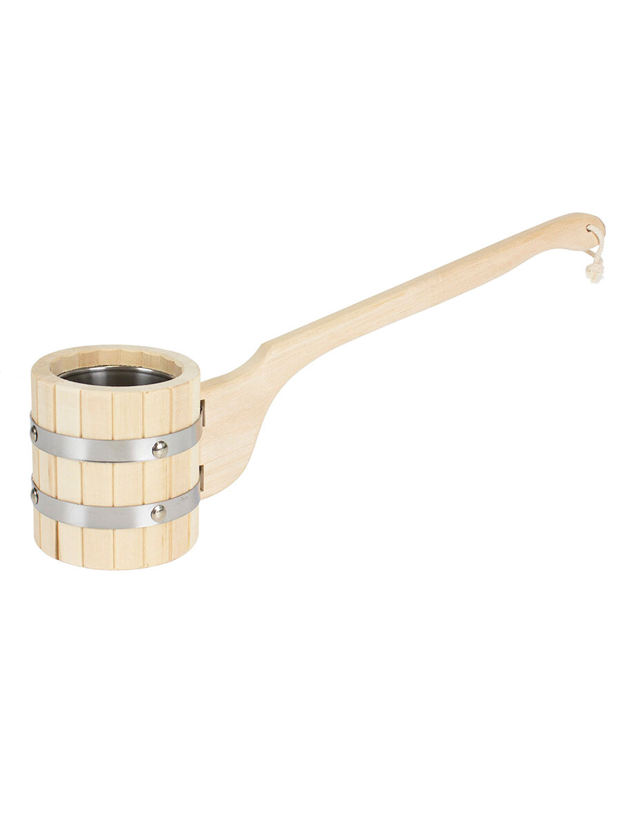 Ковш с нержавеющей вставкой (750 мл, 44 см, липа)