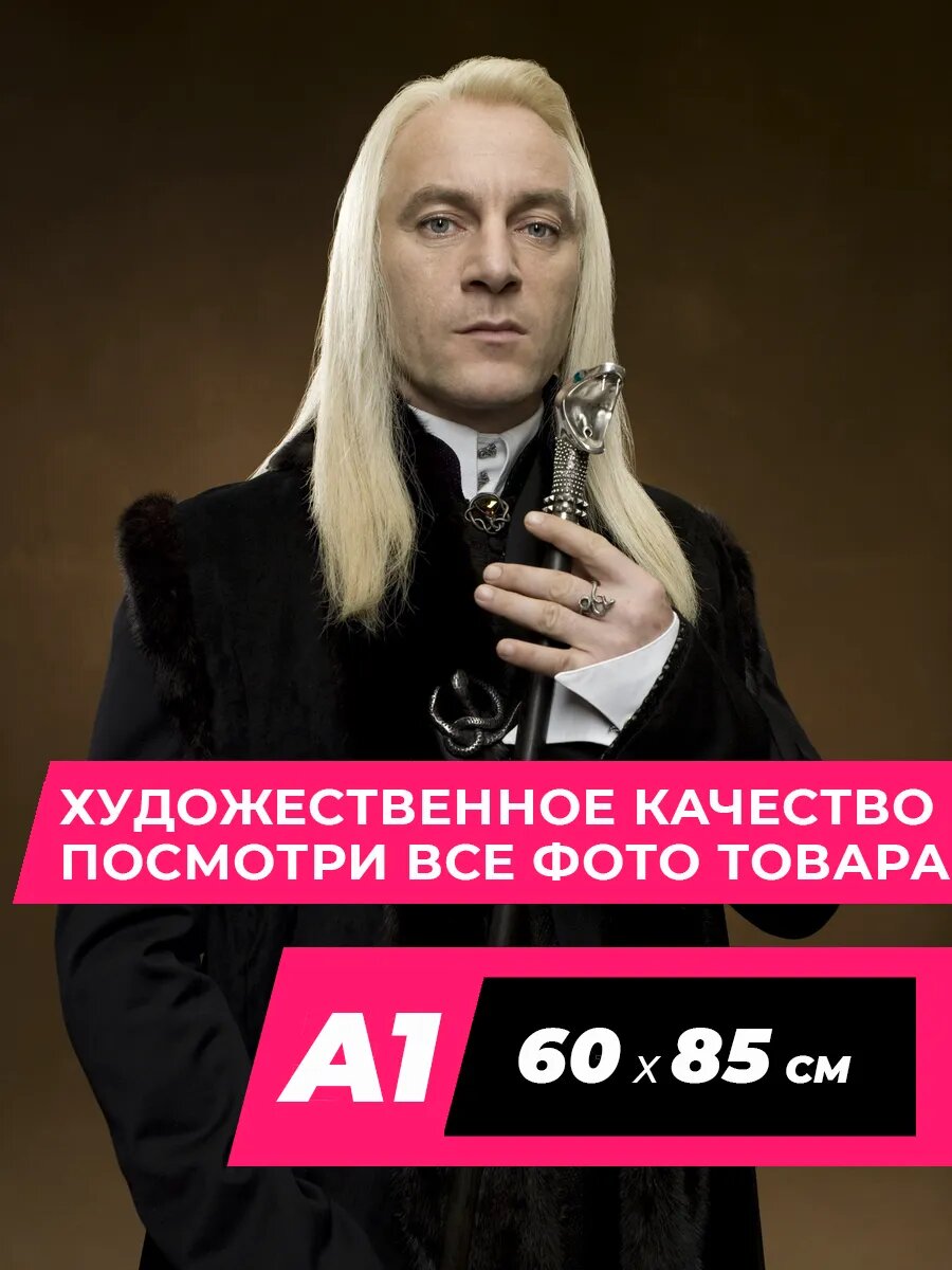 Постер Гарри Поттер Люциус Малфой A1, матовая фотобумага премиум качества