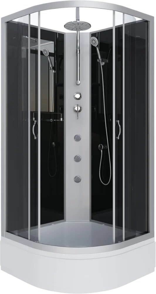 Душевая кабина Niagara Classic NG-3503-14BKTG 80х80 см, без крыши, с гидромассажем и тропическим душем