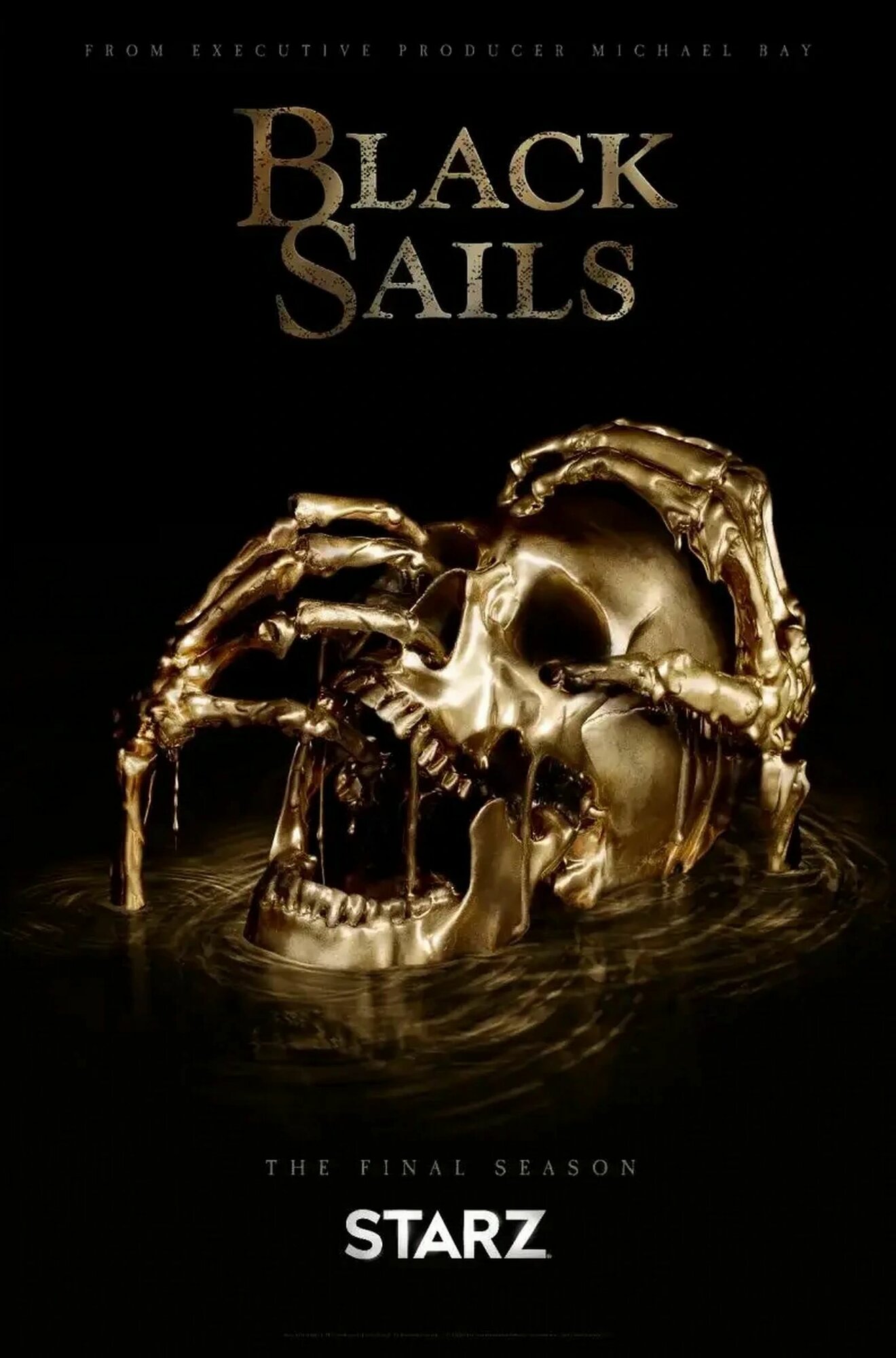 Плакат, постер Black Sails, сериал, 2014. Чёрные паруса на бумаге, размер 42х60см