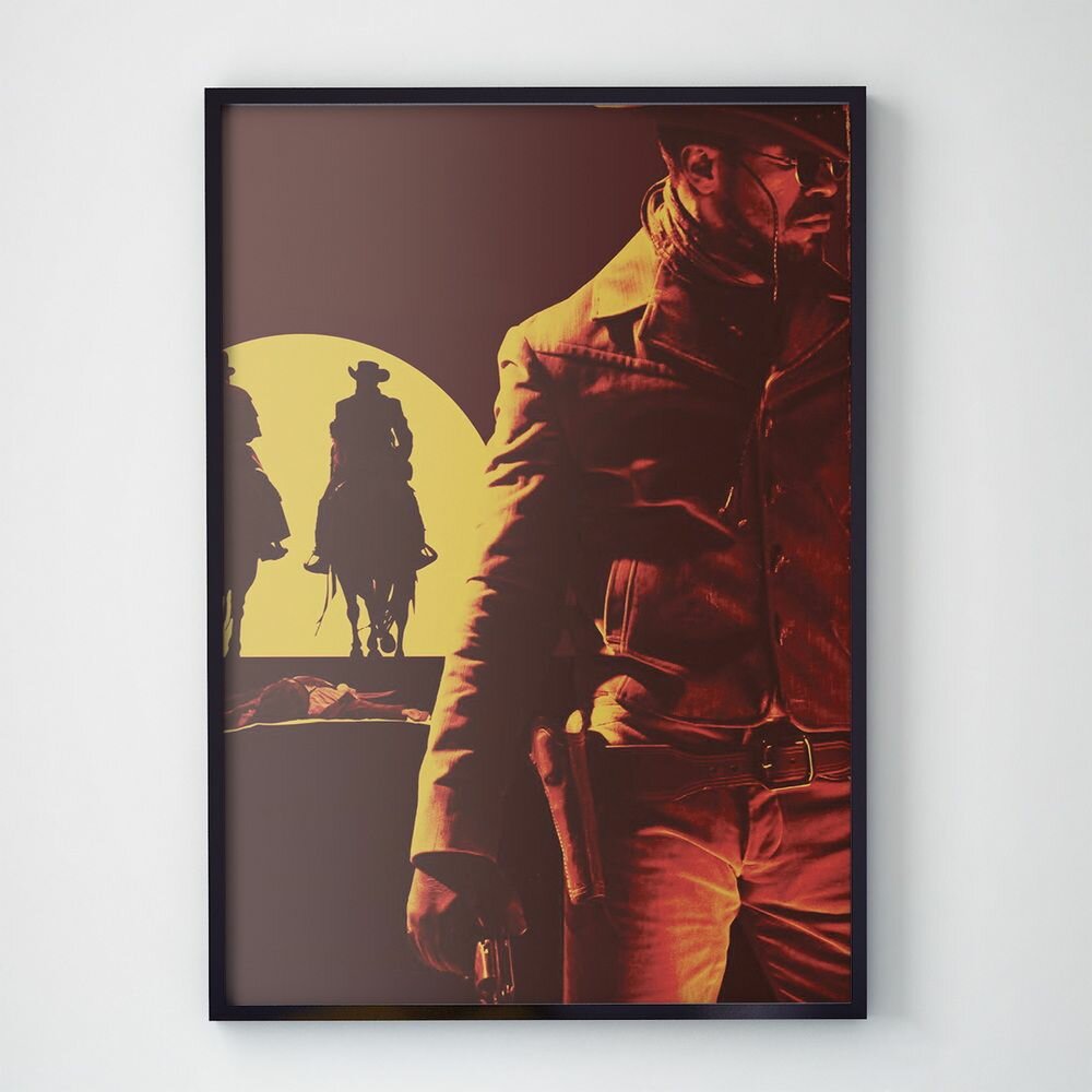 Плакат, постер Джанго, Django на бумаге, размер 21х30см