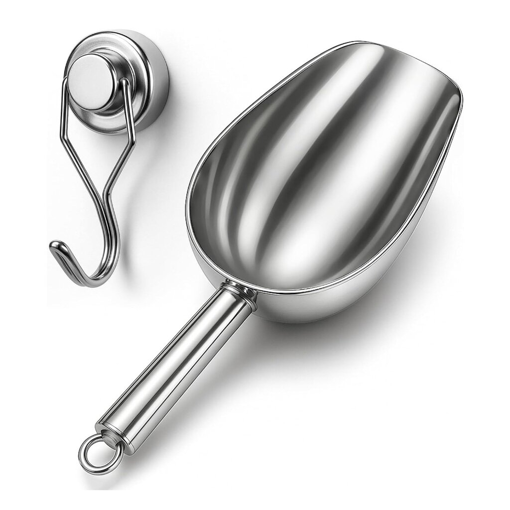 Лопатка для льда из нержавеющей стали с магнитным крюком Эффективная организация кухни