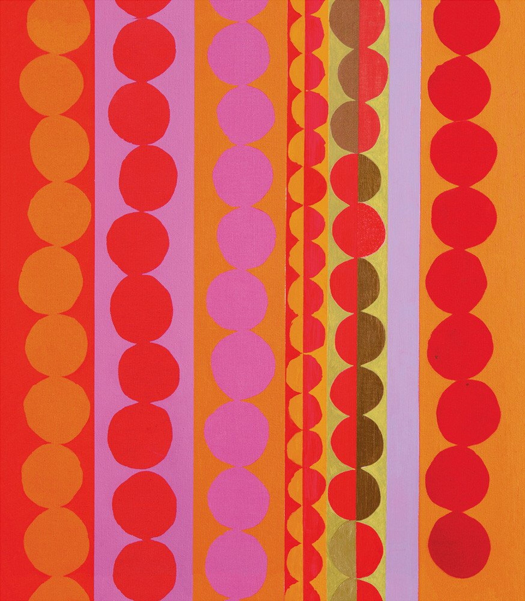 Плакат, постер Ритм кругов-оптическая абстракция на бумаге, размер 30х42см