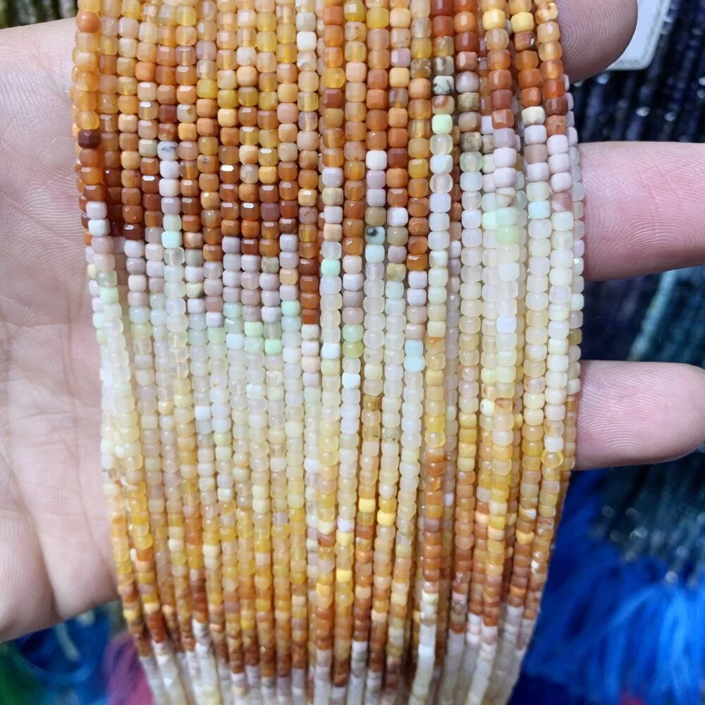 Натуральные бусины морганит кианит лабрадорит 2х2 мм Burma Topaz