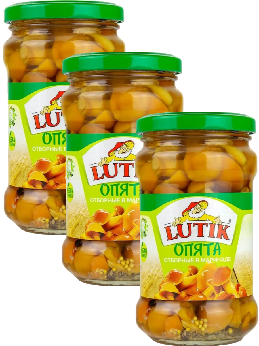 Опята Lutik отборные в маринаде, 3шт по 314мл