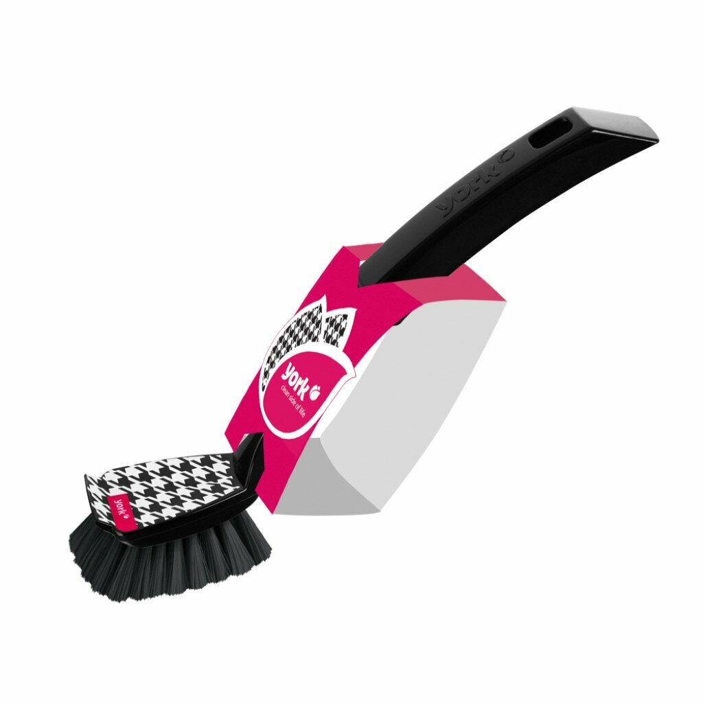 Щетка для посуды York Стайл 4102, полипропилен, черная