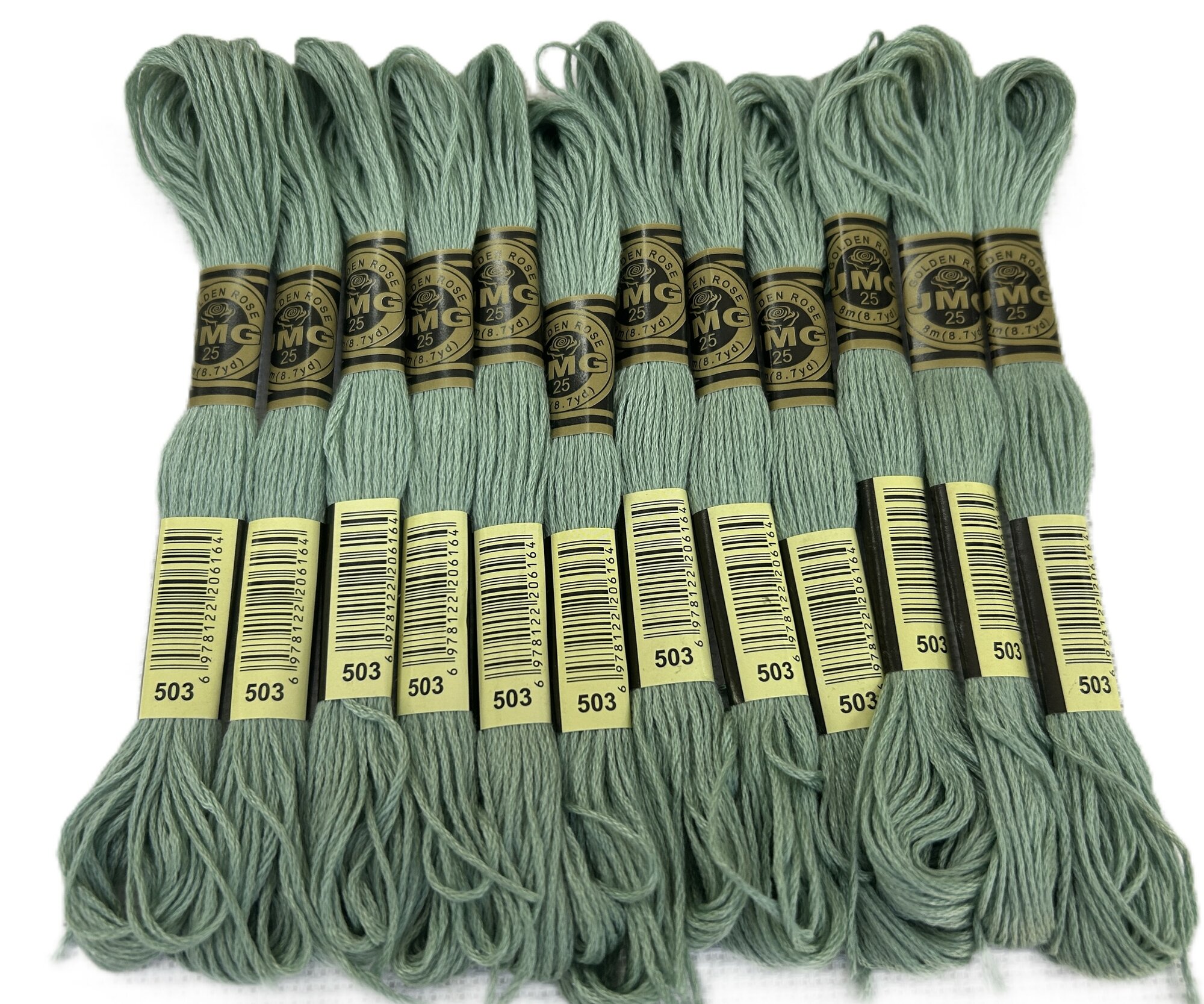 Нитки для вышивания JMC мулине (150-3866) 100% полиэфир 12 штук x 8 м