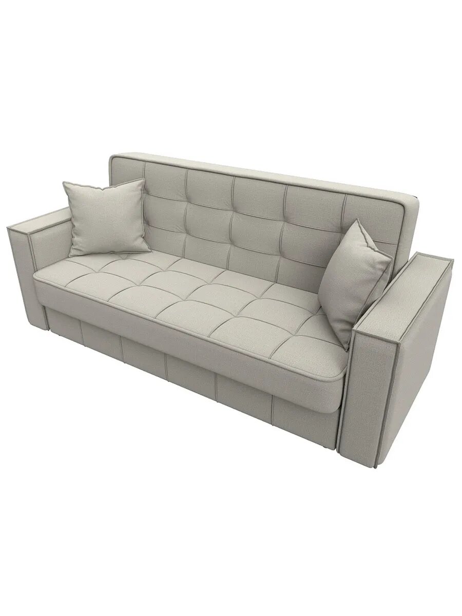 Прямой диван Пальма, 217x87x92 см, с ящиком для белья, рогожка