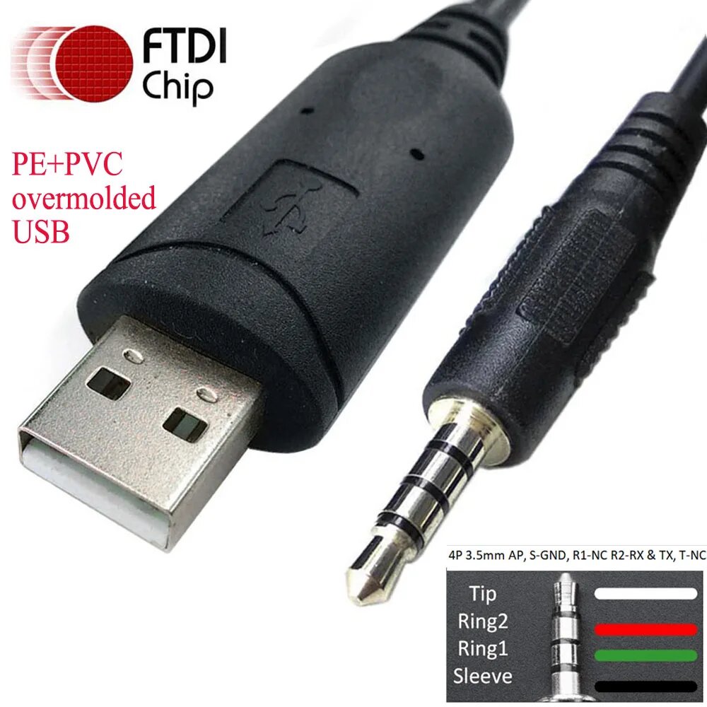 FTDI FT232R USB UART стерео аудиокабель для Yaesu Vertex FT 2DR FT60R 70D VX-2R Программный кабель Клонный кабель CT-42 CT-106