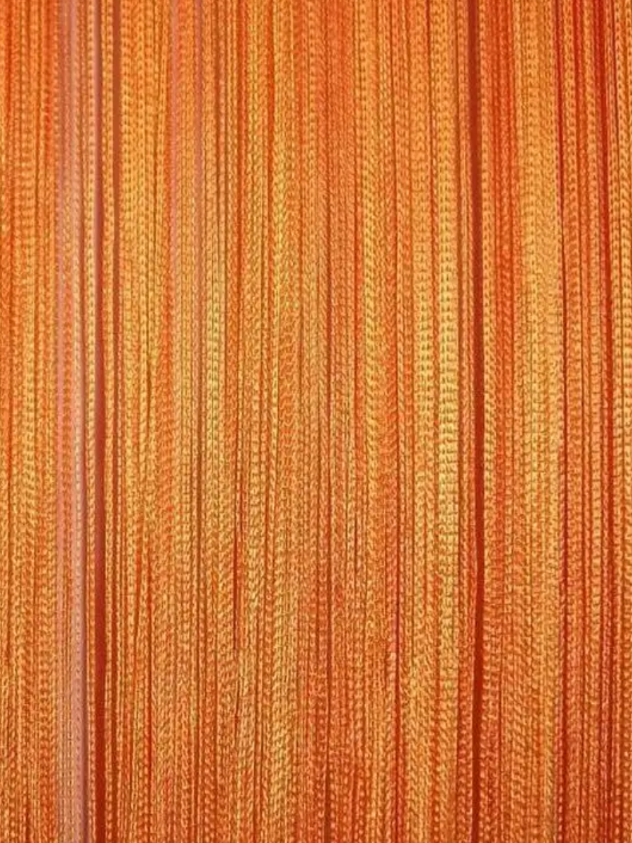 !09 Нитяная занавеска цвет оранжевый (90x260)