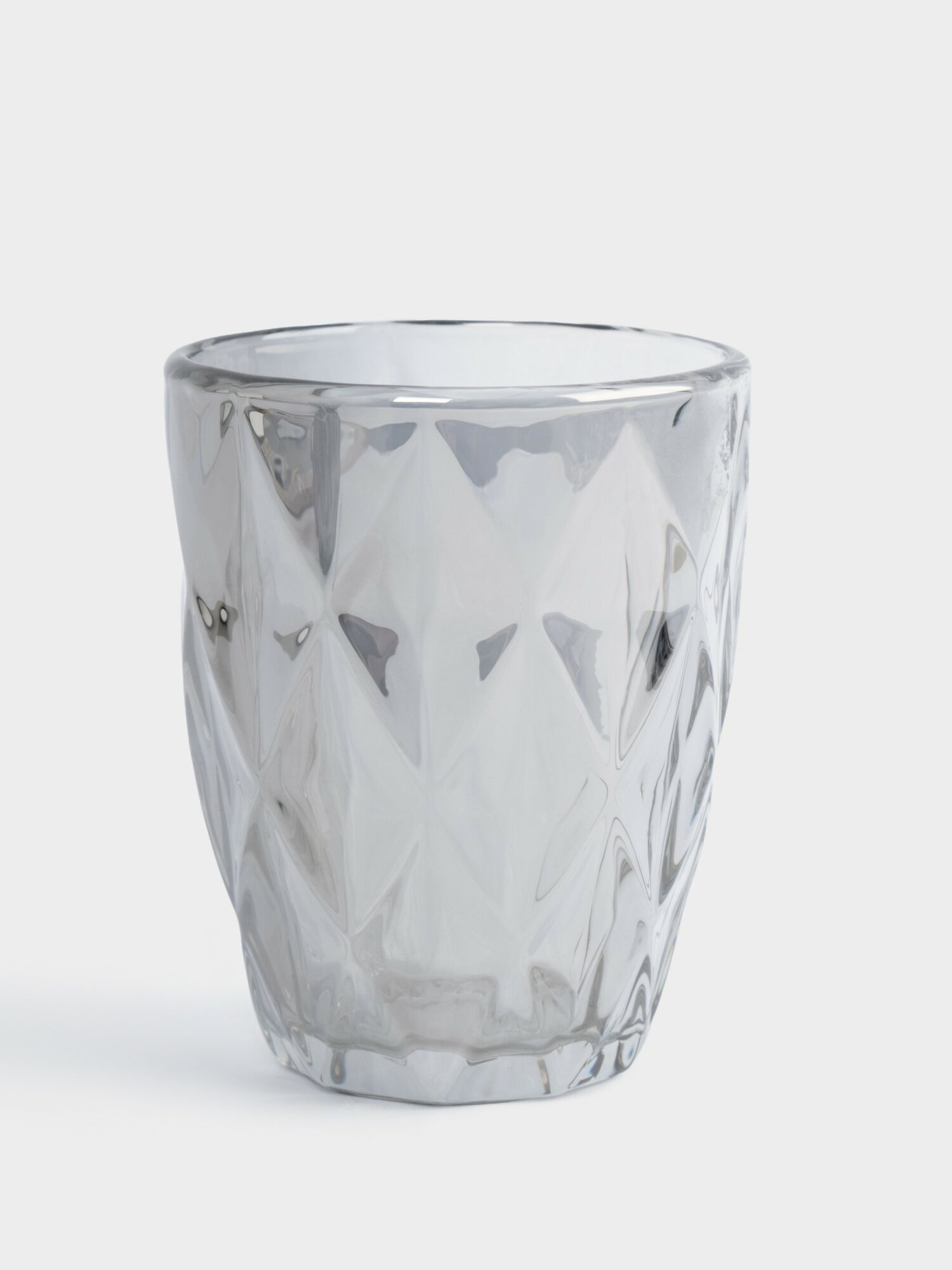 Стакан, 10 см, 270 мл, стекло серый, Diamond color (Anna Lafarg)