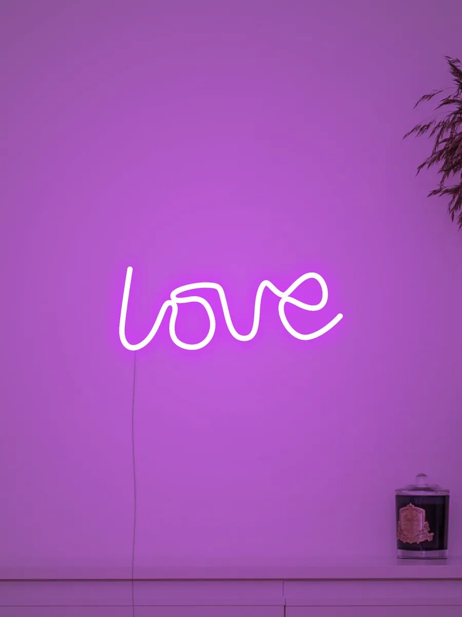 "Love" неоновая лампа, светильник