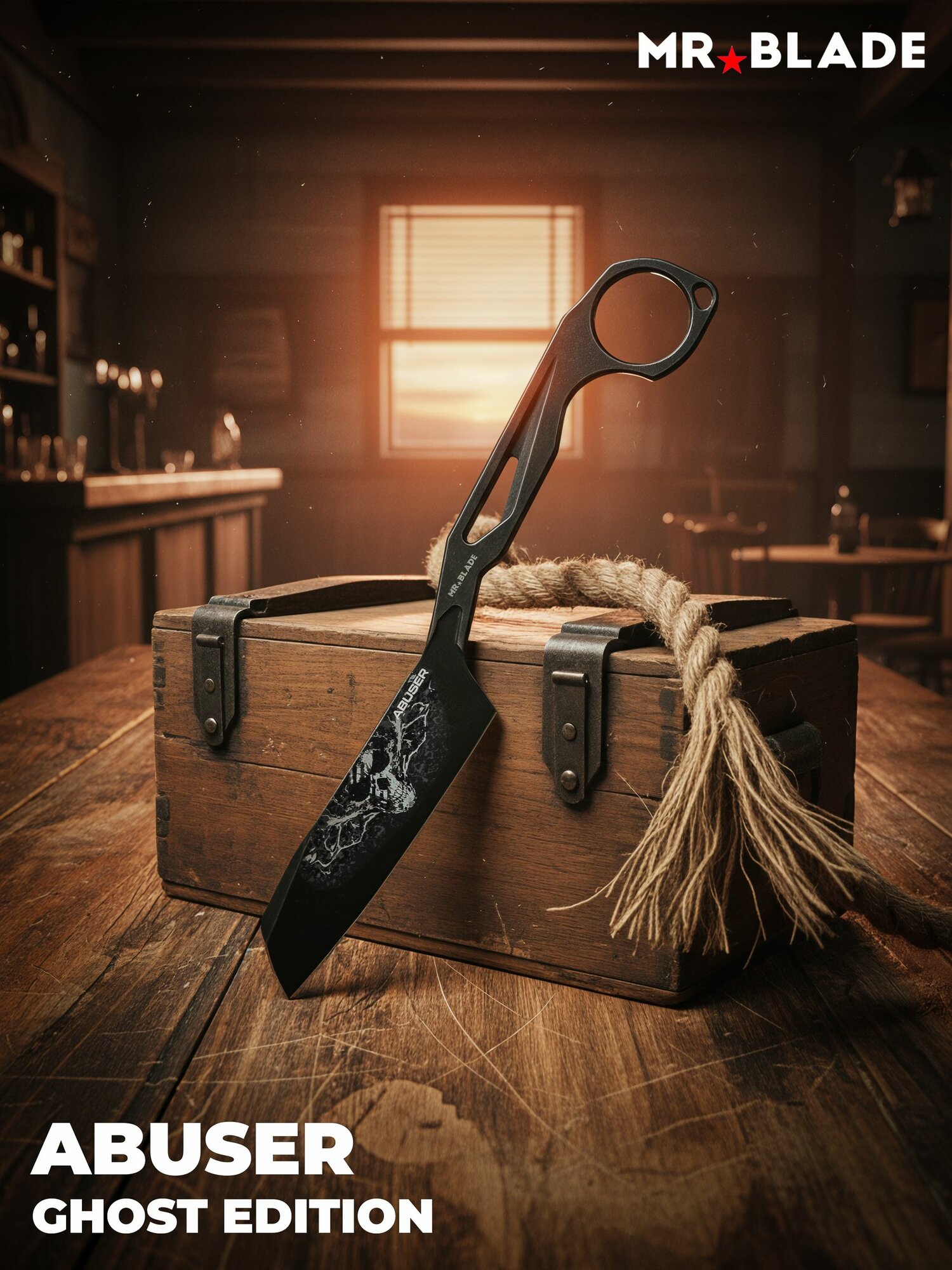 Нож-бритва Abuser LE Ghost Mr.Blade x Victor Blud