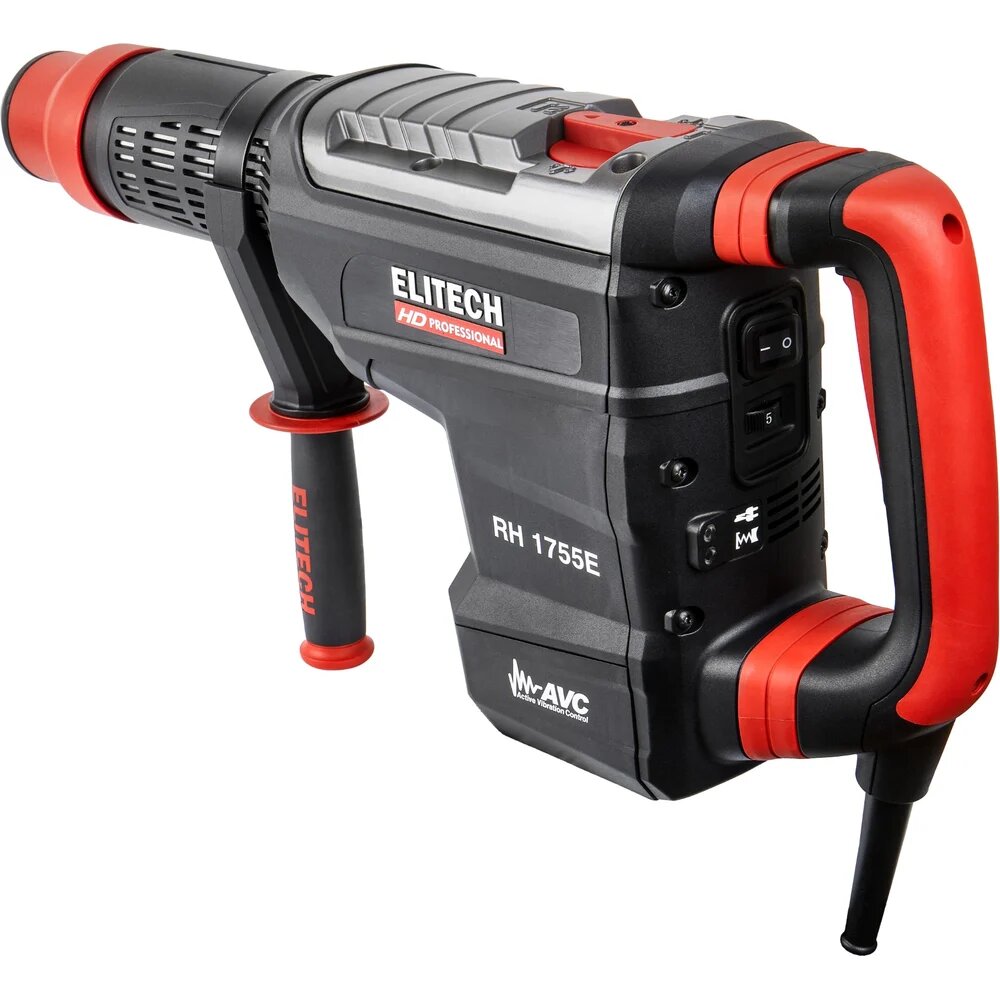 Перфоратор Elitech HD RH 1755E, 1700Вт, 5-19Дж, SDS-max, с кейсом — фото 1