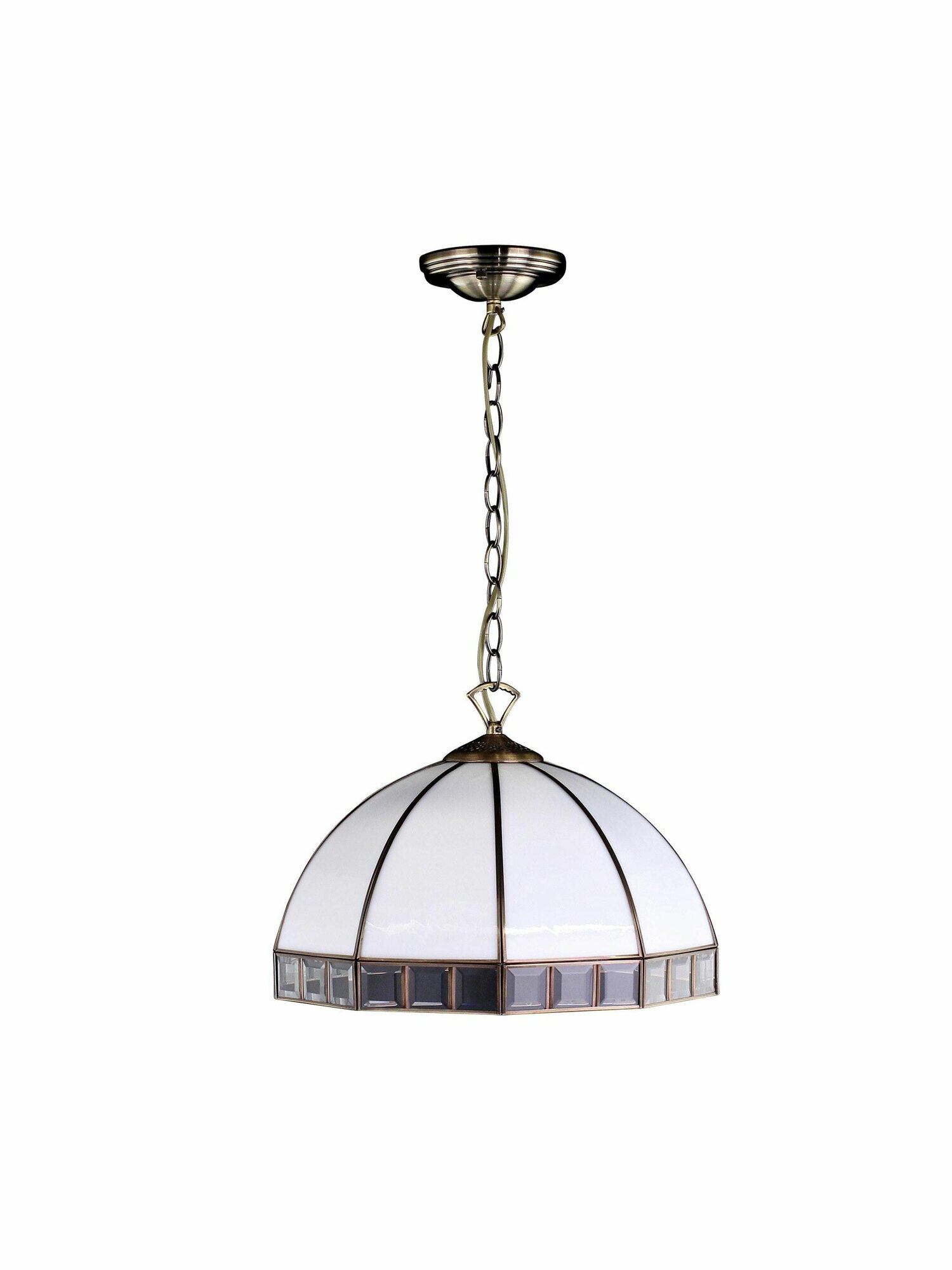 Подвесная люстра Citilux Шербург-1 CL440132 бронза, витражное стекло Тиффани