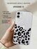 Чехол на Apple iPhone 11 / Айфон 11 с принтом "Окрас леопарда фон черный", прозр...