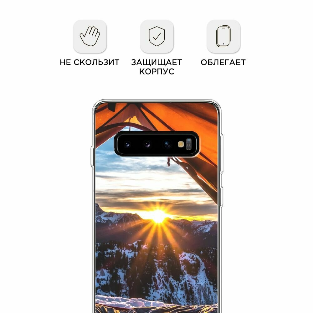 Чехол на Samsung Galaxy S10 / Самсунг Галакси S10 с принтом "Горы 7" — фото 1