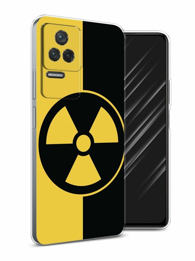 Чехол на Xiaomi Redmi K40S / Сяоми Редми K40S с принтом "Эмблема черно-желтая"