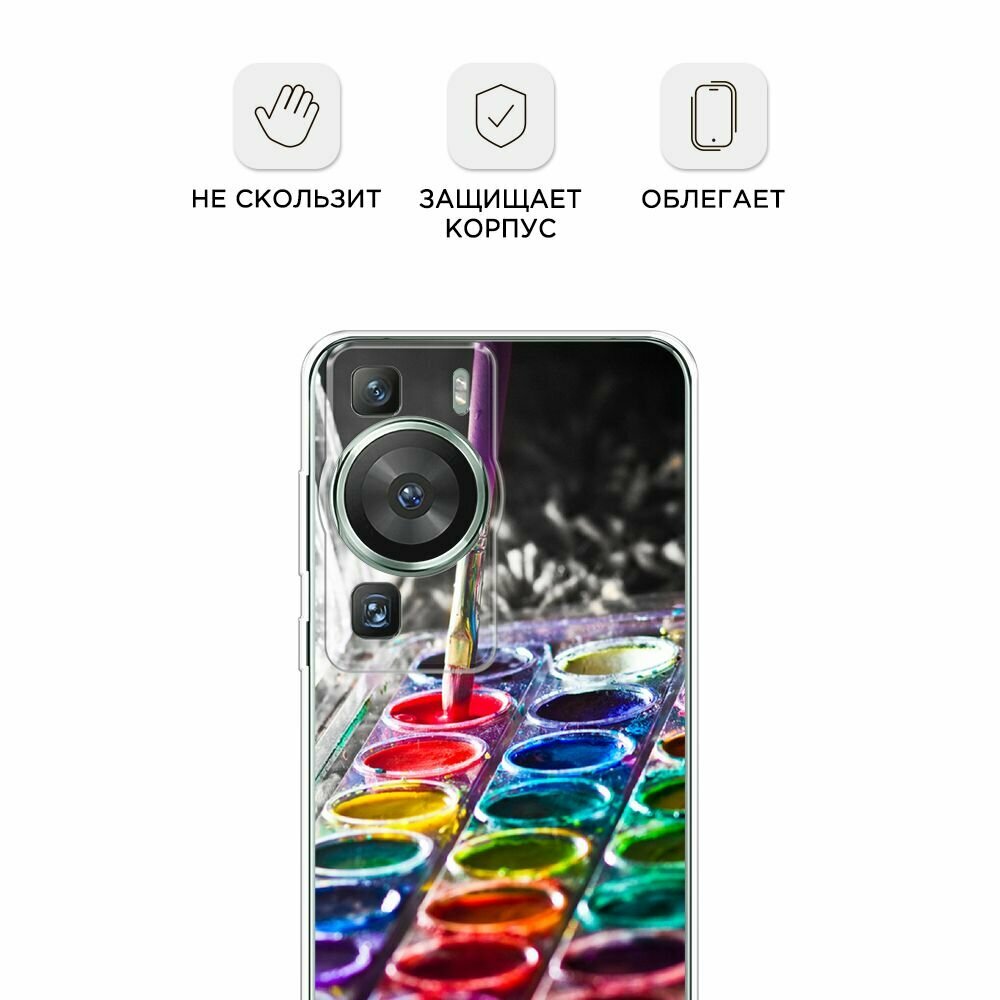 Чехол на Huawei P60/P60 Pro / Хуавей P60/P60 Про с принтом "Палитра красок" — фото 1