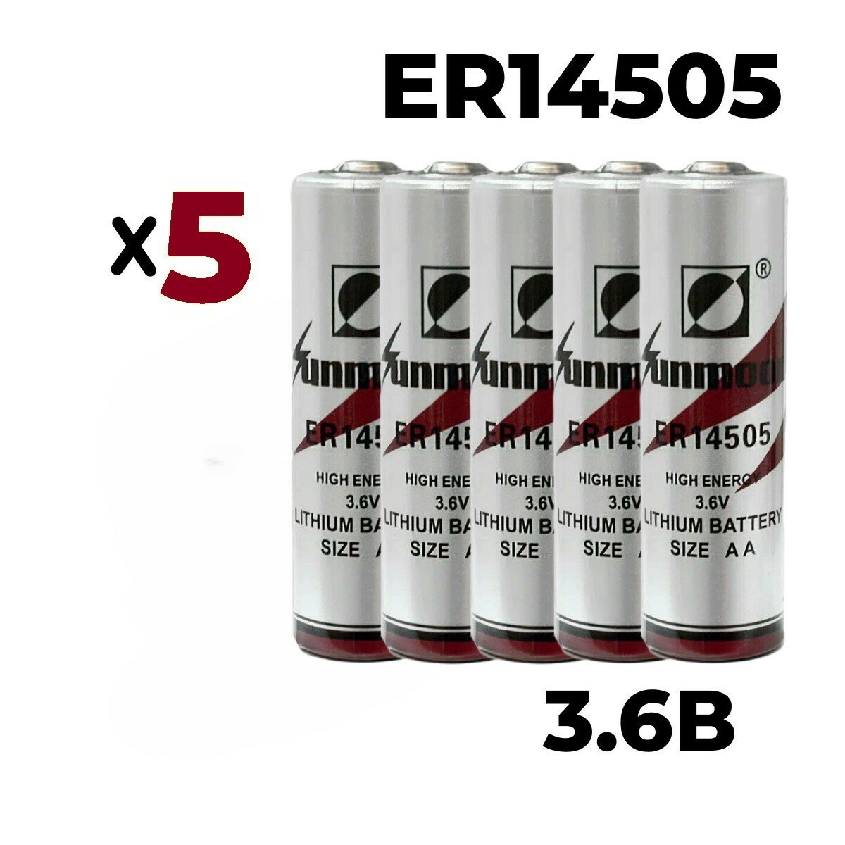 Батарейки Sunmoon ER14505, 3,6в, 5шт