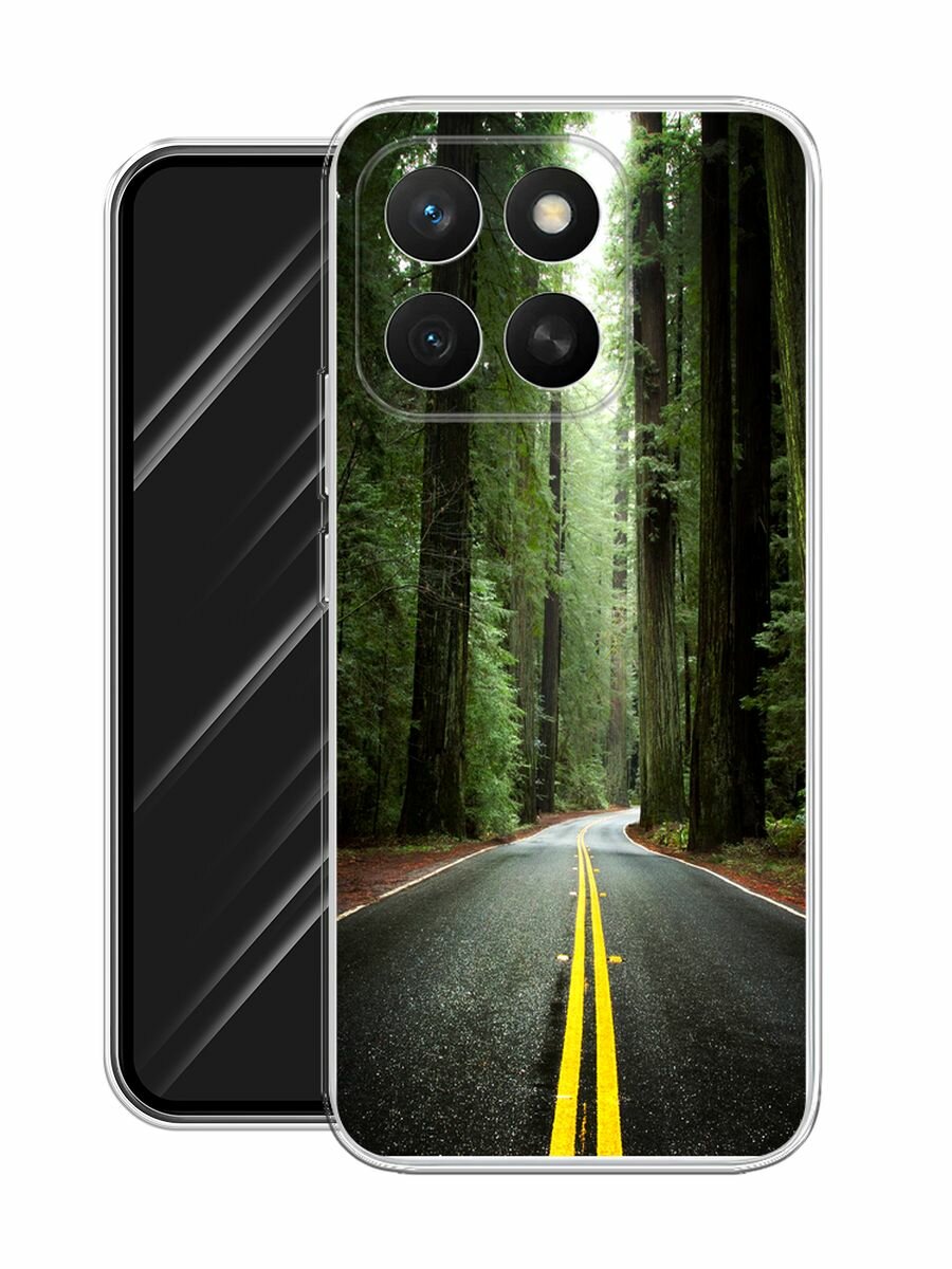 Силиконовый чехол на Honor X8c / Хонор X8c с принтом "Лес 17" — фото 1