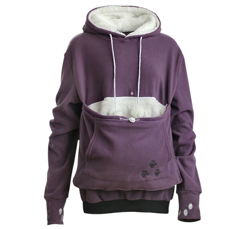 Модная толстовка с капюшоном для домашних животных, кошка, собака, кенгуру, с большим карманом, пара, куртка с длинным рукавом