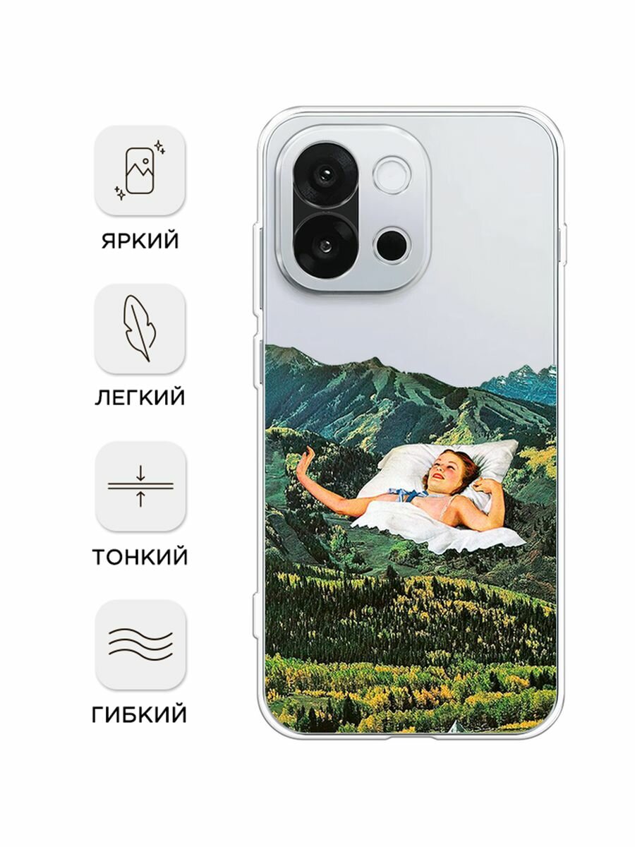 Чехол на OnePlus 13T / Ван Плас 13Т с принтом Good morning, my darling, прозрачный — фото 1