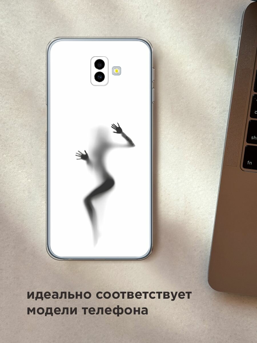 Чехол на Samsung Galaxy J6 + / Самсунг Галакси J6 Плюс 2018 с принтом "Девушка в душе" — фото 1