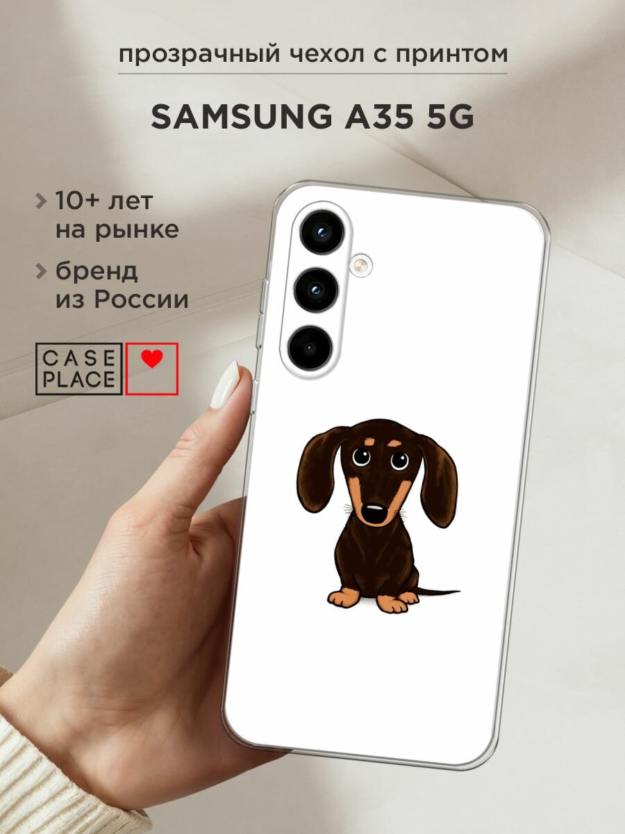 Чехол на Samsung Galaxy A35 5G / Самсунг Галакси А35 5G с принтом "Маленькая такса"