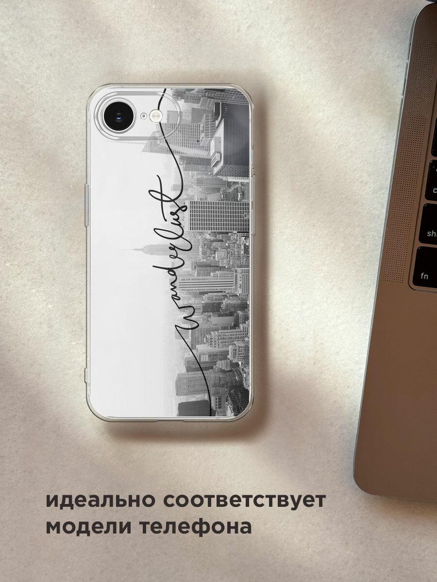 Чехол на Apple iPhone 16e/17e / Айфон 16е/17e с принтом "Черно город" — фото 1
