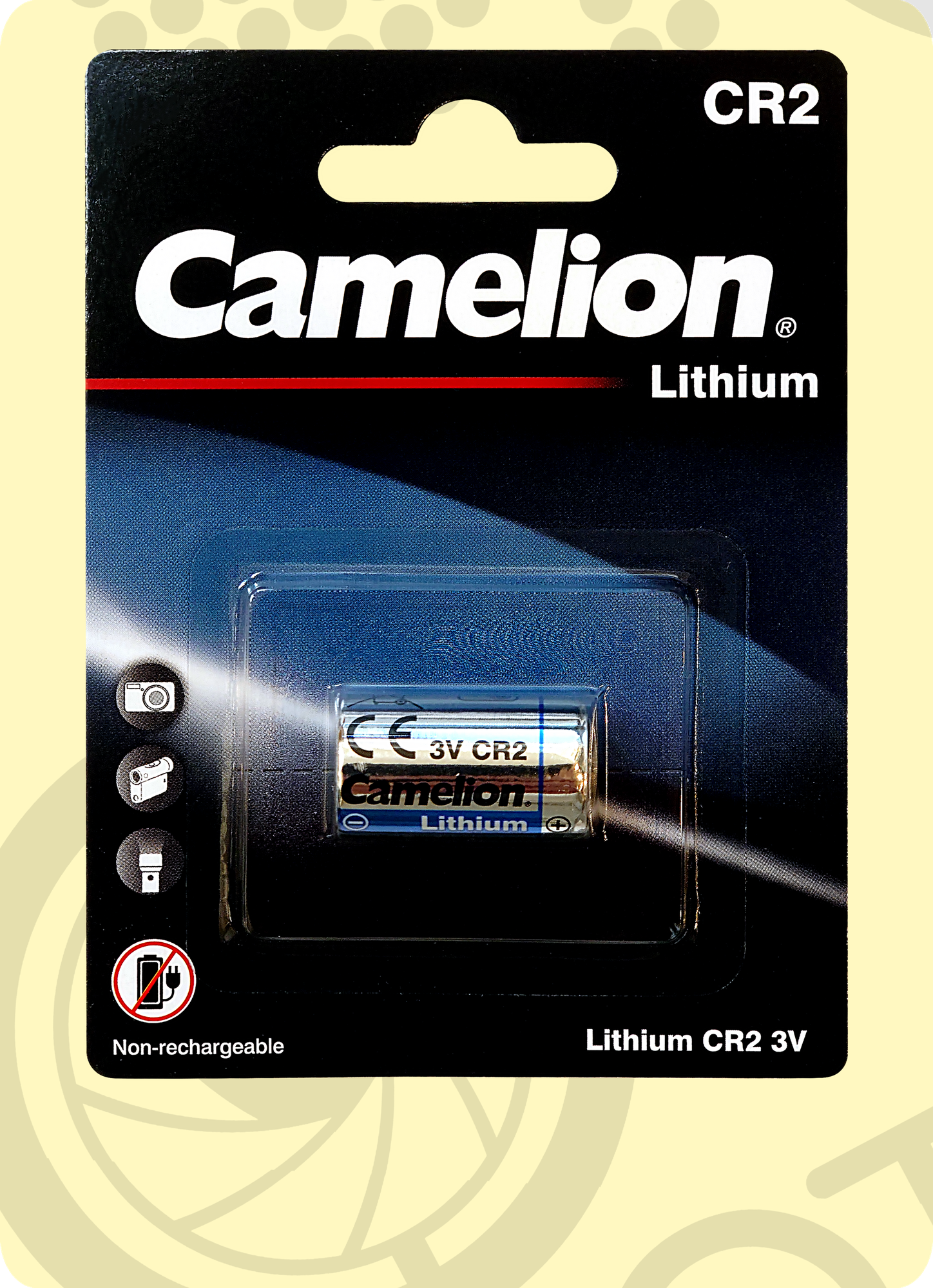 Camelion CR2 (CR15H270) Lithium | 3 Вольта, Литиевая батарейка - 1шт.