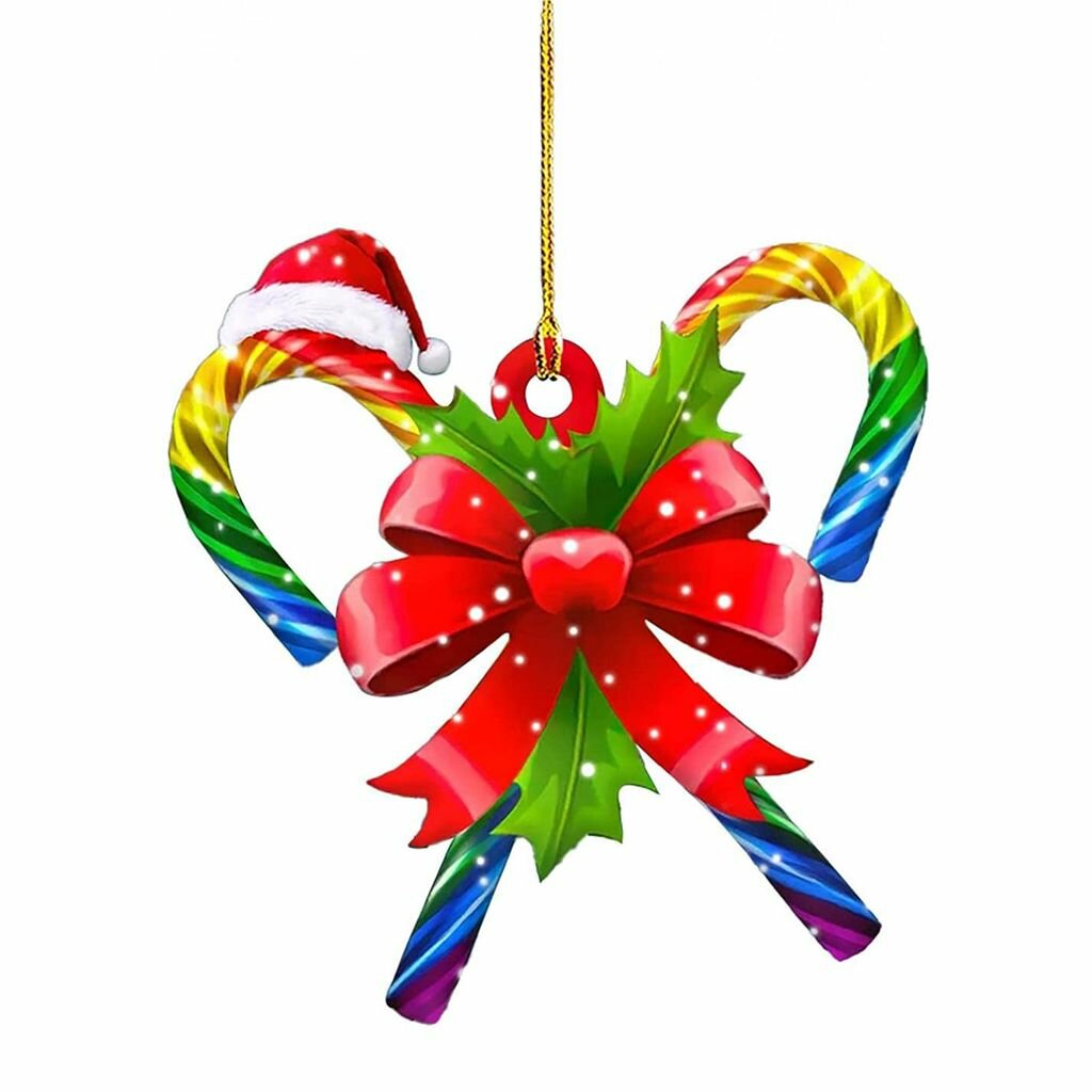 Рождественский список украшений из древесной стружки, деревянный кулон, подвеска-candy