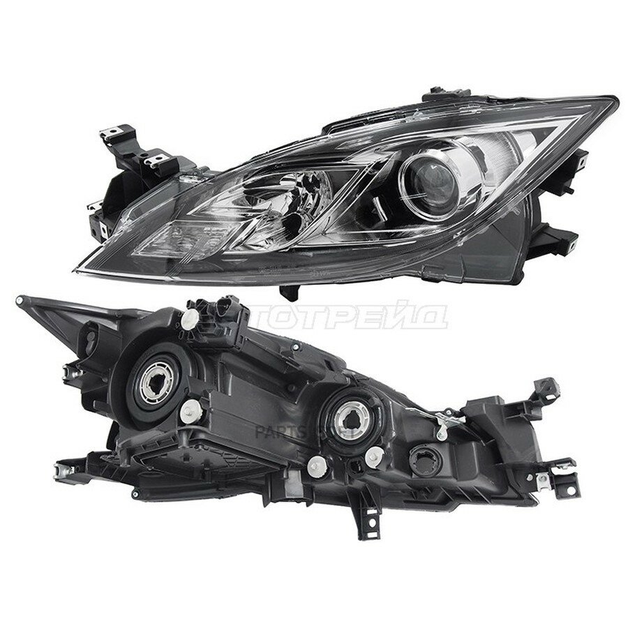 Фара Mazda 6 10-12 (Слева/ Галоген/ С электрокорректором) SAT ST-216-1155L-LEMN1 | цена за 1 шт