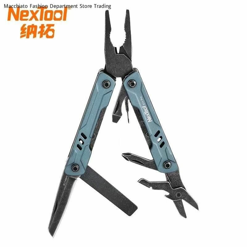 Многофункциональная тактическая плоскогубцы NexTool Sailor S11 Pro (12 в 1), с ножом из 8Cr14Mov, флуоресцентными вставками, для EDC, авто, кемпинга