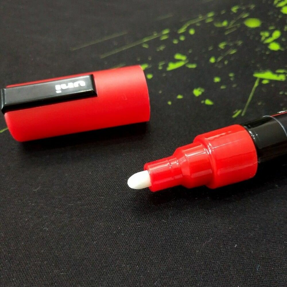 Uni Posca PC-5M Маркеры Цвета Набор Водонепроницаемый(5M-1# White)