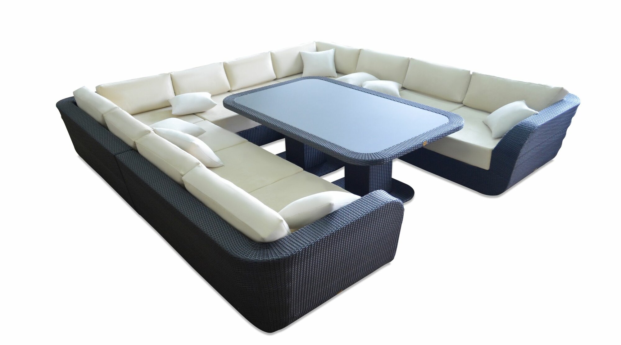 Комплект из искусственного ротанга Саванна, цвет венге, 10 персон