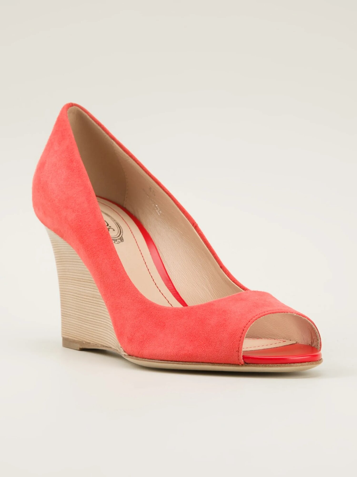 Босоножки Tod's Wedge pumps, размер 35, red — фото 1