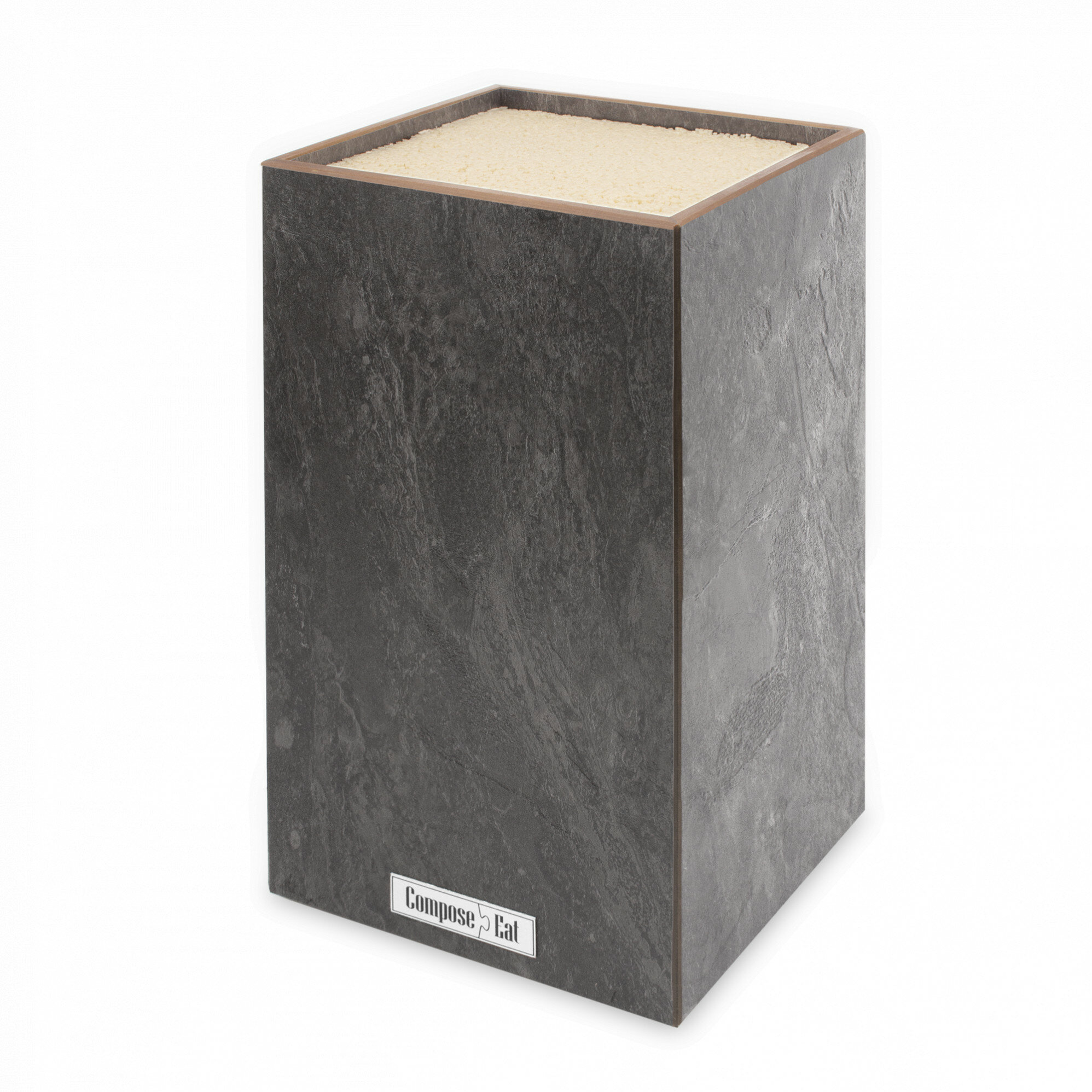 Подставка для кухонных ножей, универсальная, 12х12х24см, эвора серая, композитный материал PDN120402KL6 Signature