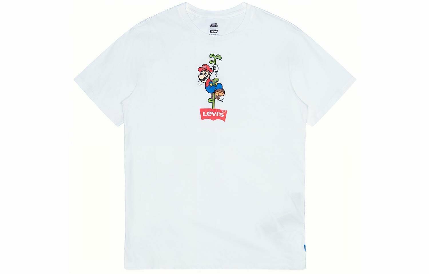 Футболка мужская Levis Super Mario 4724328 белая, хлопковая, с графическим принтом M EU