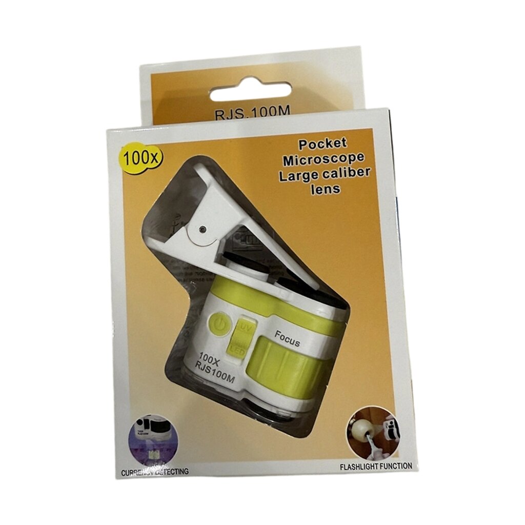 Портативный Карманный Мини-Микроскоп С Увеличительным Стеклом С Зажимом Для Научных Исследований И Наблюдений Детей