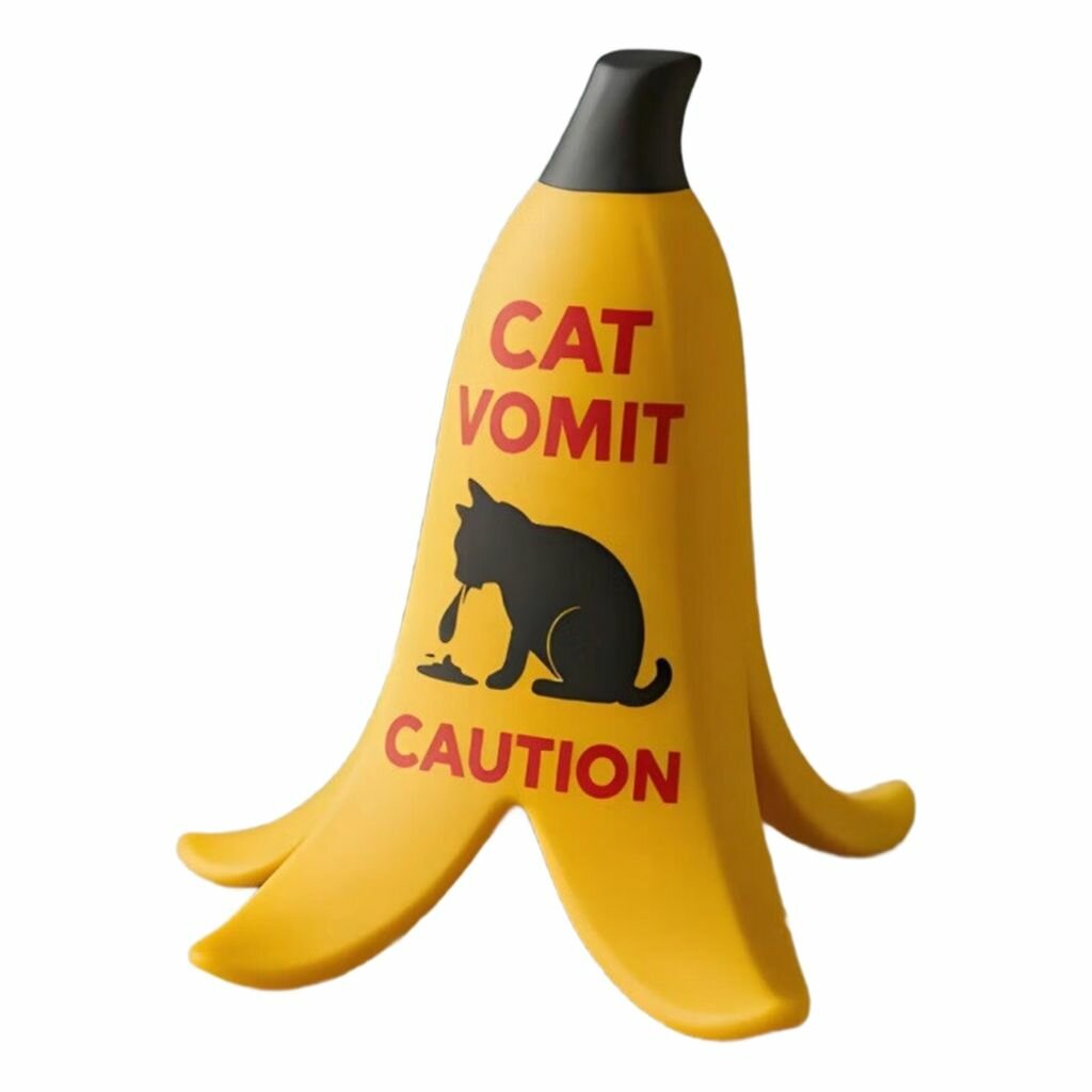 Предупреждающий знак о рвоте в форме банановой кожуры - одноразовая упаковка