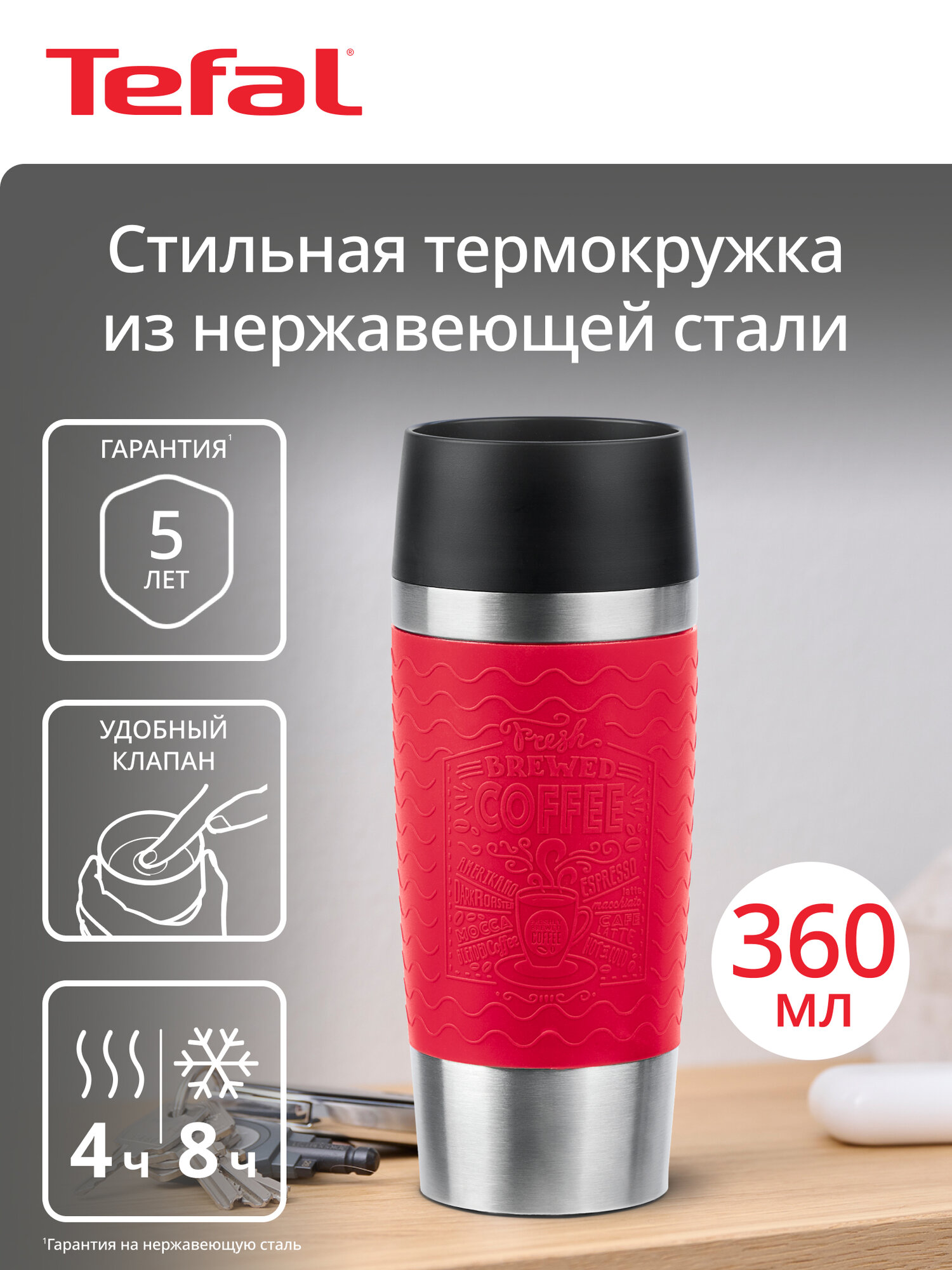 Термокружка TEFAL Essential N2021710